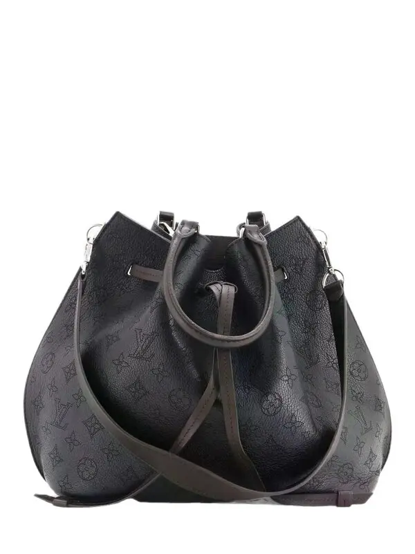 LOUIS VUITTON Girolata Handbag Mahina Leather Tote Bag - Black