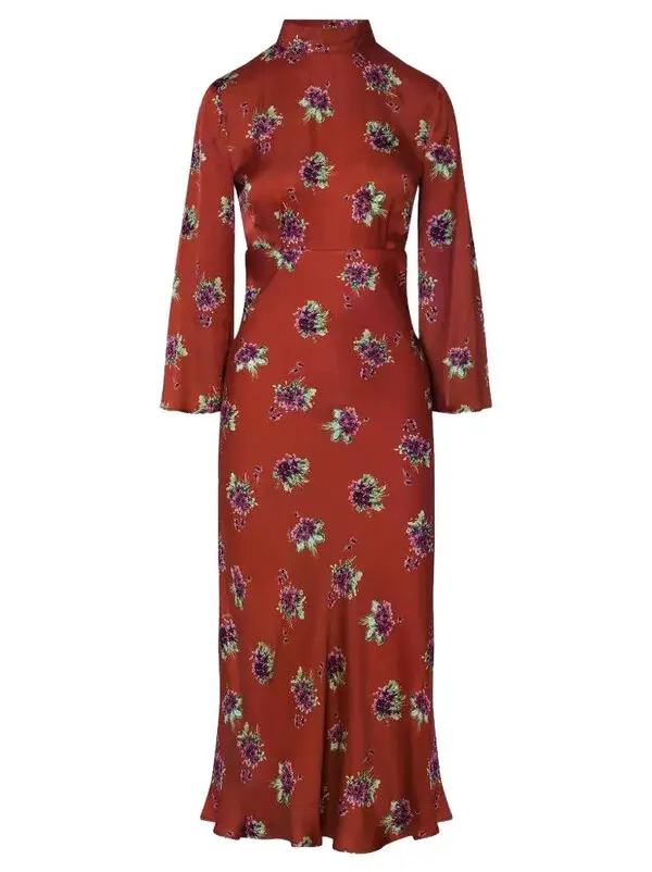 Liu Jo Floral Midi Dress - Orange