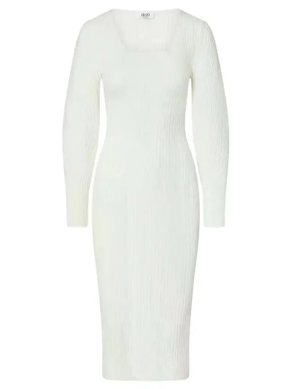 Liu Jo Balloon Knit Dress - White