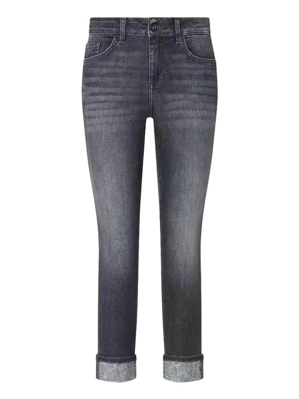 Liu Jo Skinny Jeans With Jewel Embellishments - Grey