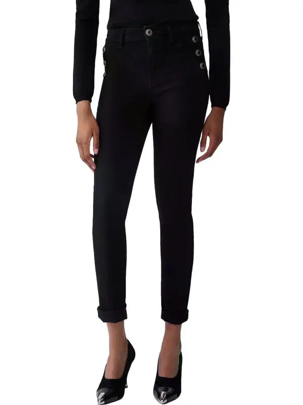 Liu Jo Skinny Jeans With Decorative Buttons - Black
