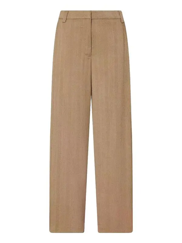 Liu Jo Balloon Pants In Herringbone Fabric - Neutrals