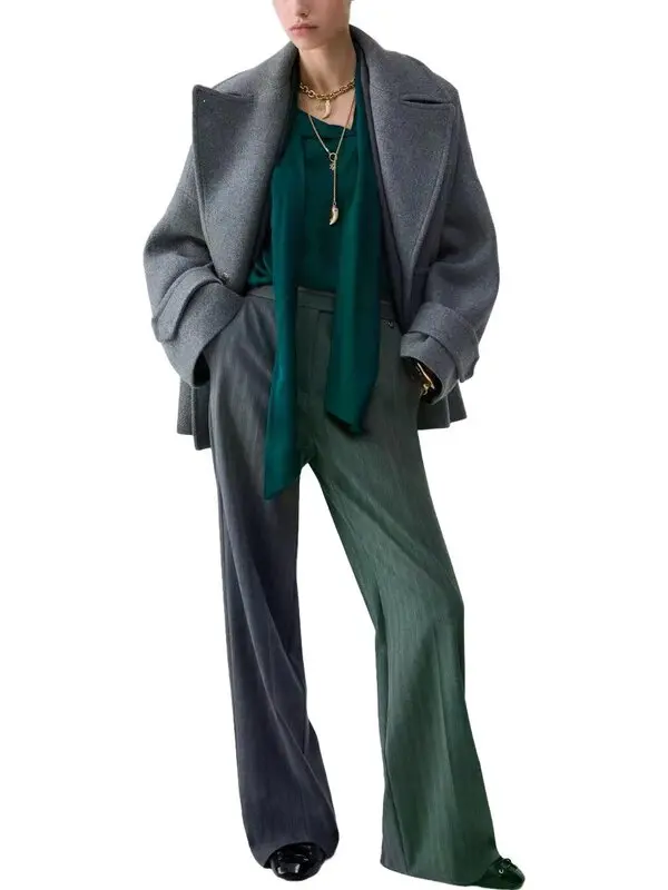 Liu Jo Oversized Wool Coat - Grey