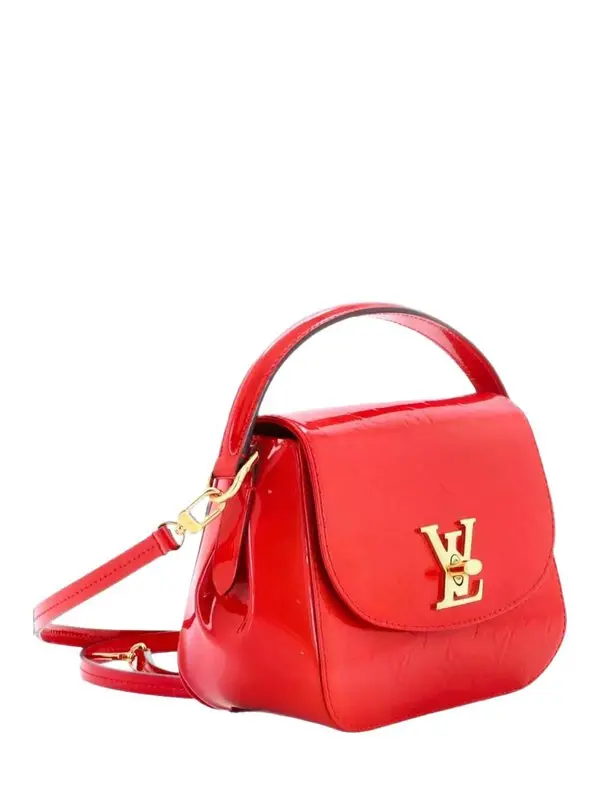 LOUIS VUITTON Pasadena Handbag Monogram Vernis Crossbody Bag - Red