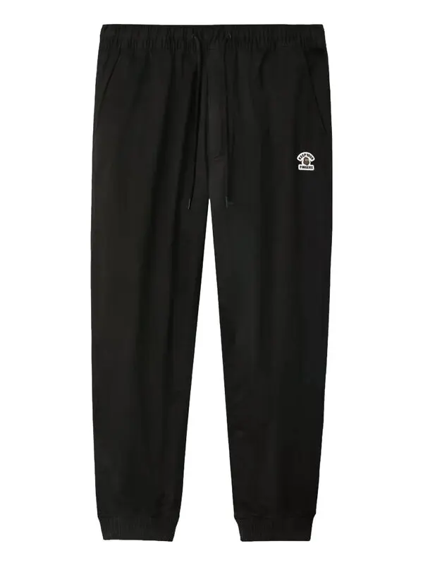 FINGERCROXX Logo-patch Drawstring-waist Track Pants - Black