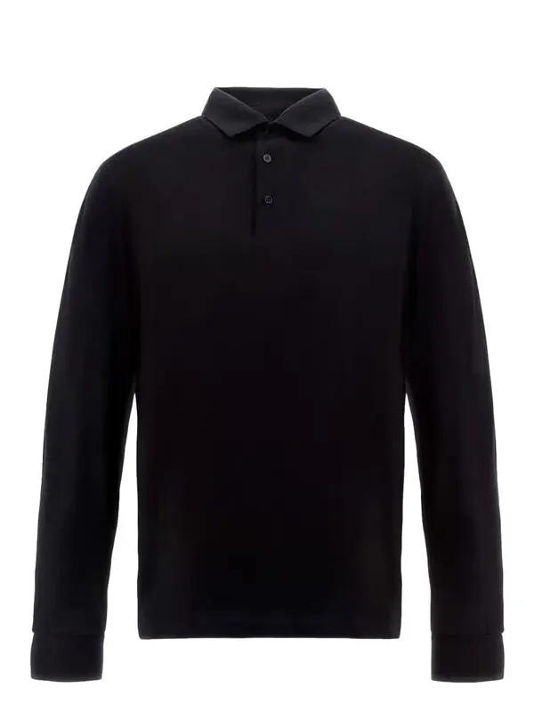 Herno Resort Long-sleeve Polo Shirt - Black