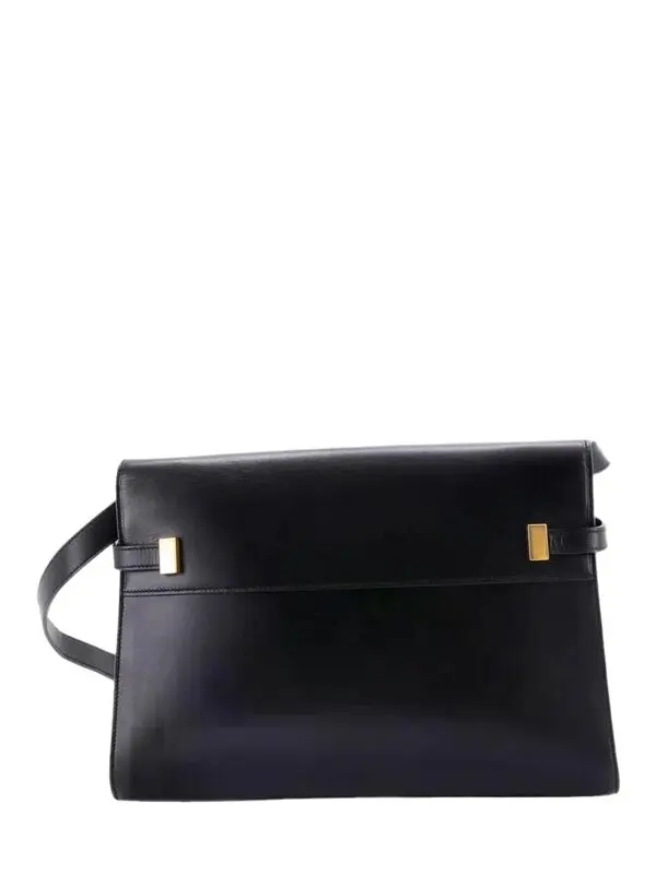Saint Laurent Manhattan Leather Medium Shoulder Bag - Black