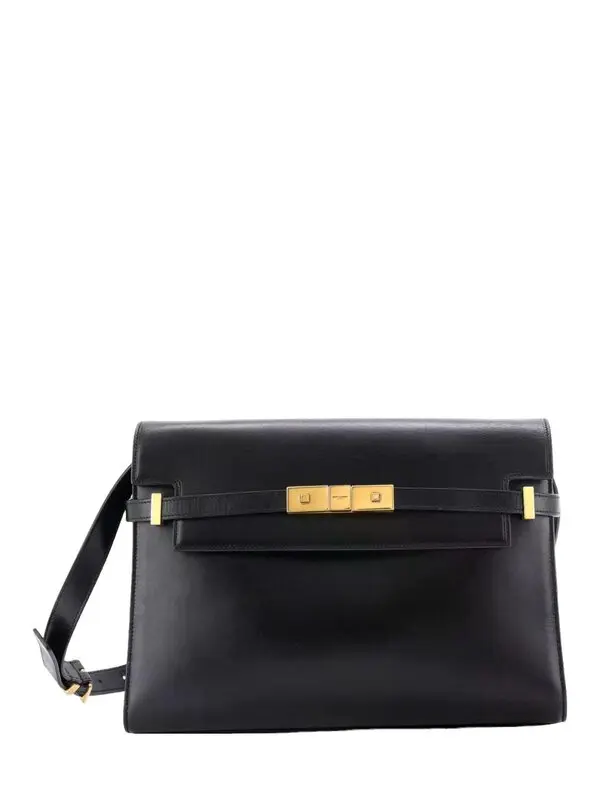 Saint Laurent Manhattan Leather Medium Shoulder Bag - Black