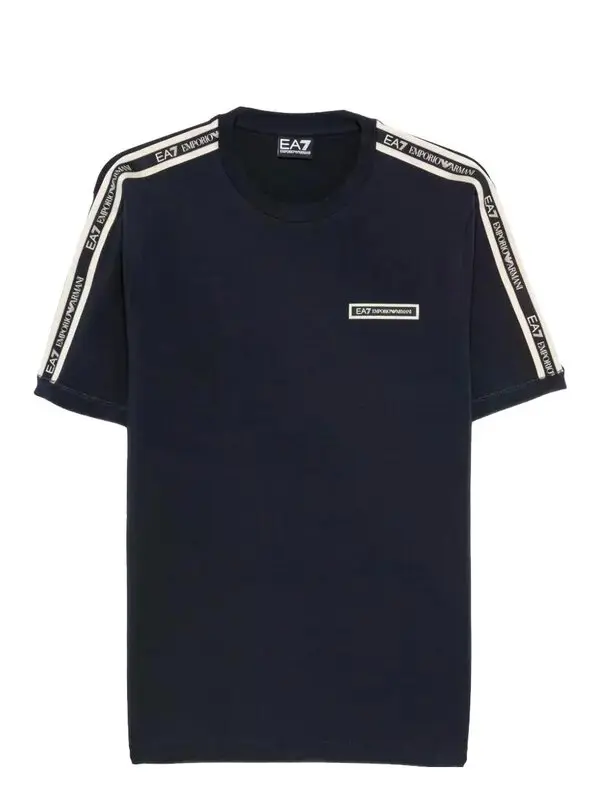 EA7 Logo Series Tape-detail T-shirt - Blue