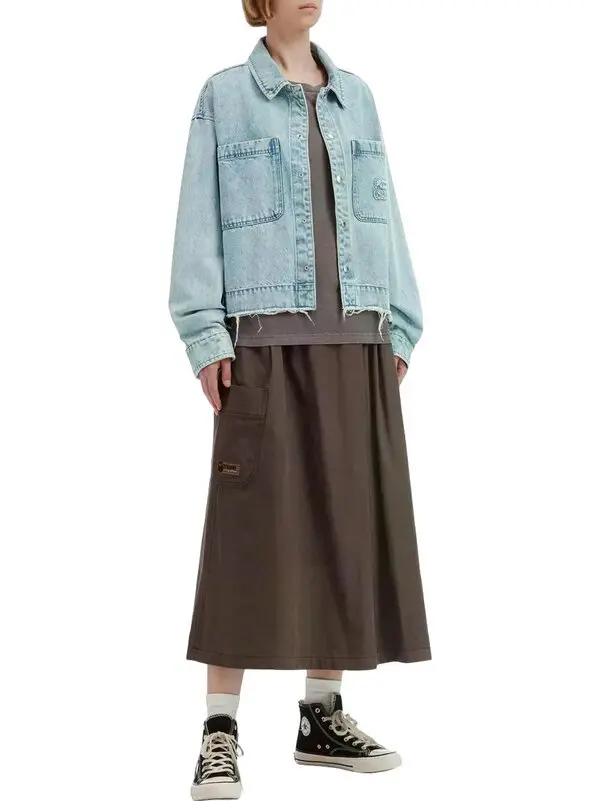FINGERCROXX Raw-cut Denim Shirt - Blue