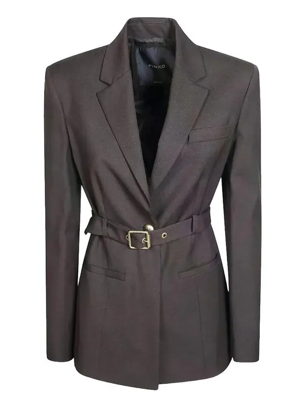Pinko Belted Jacket - Brown