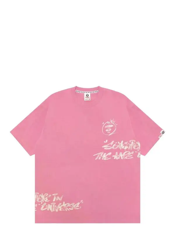 AAPE BY *A BATHING APE Logo-print T-shirt - Pink