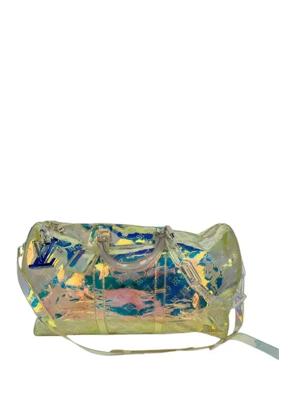 LOUIS VUITTON Monogram Prism Keepall Bandoulière Bag - Neutrals