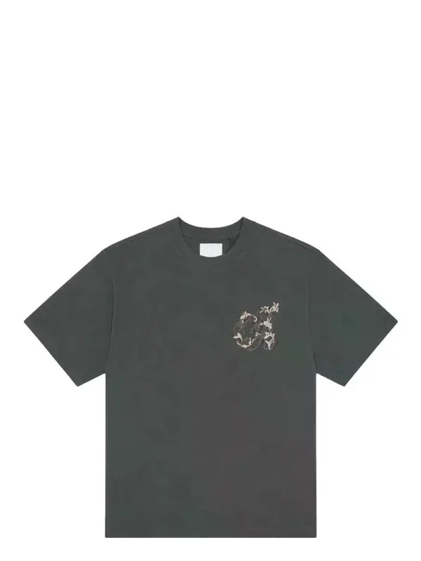 ONLY THE BLIND Maison Crest Embroidered T-shirt - Grey