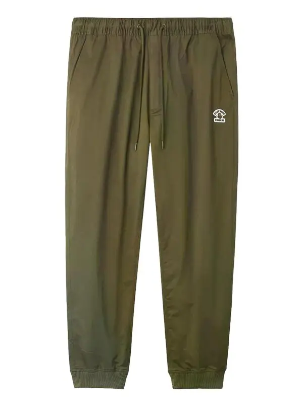 FINGERCROXX Logo-patch Drawstring-waist Track Pants - Green