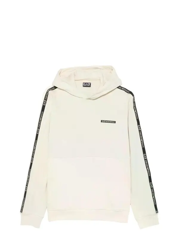 EA7 Logo-tape Hoodie - Neutrals