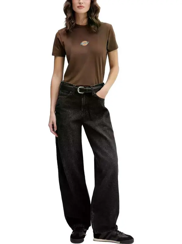 Dickies Logo Patch Wide-leg Jeans - Black