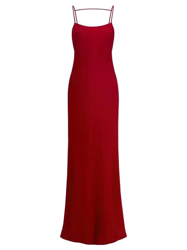 THE ARKOW Laura Crepe Maxi Dress - Red