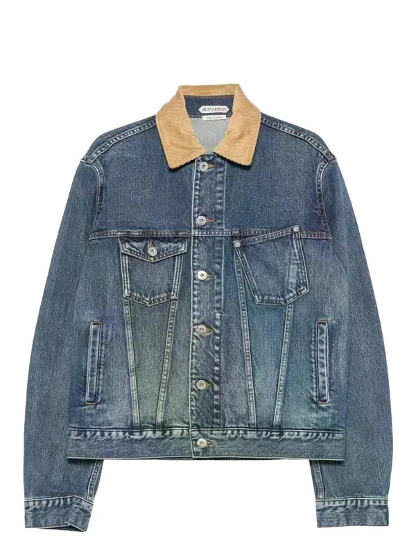 JW Anderson Corduroy Collar Denim Jacket - Blue