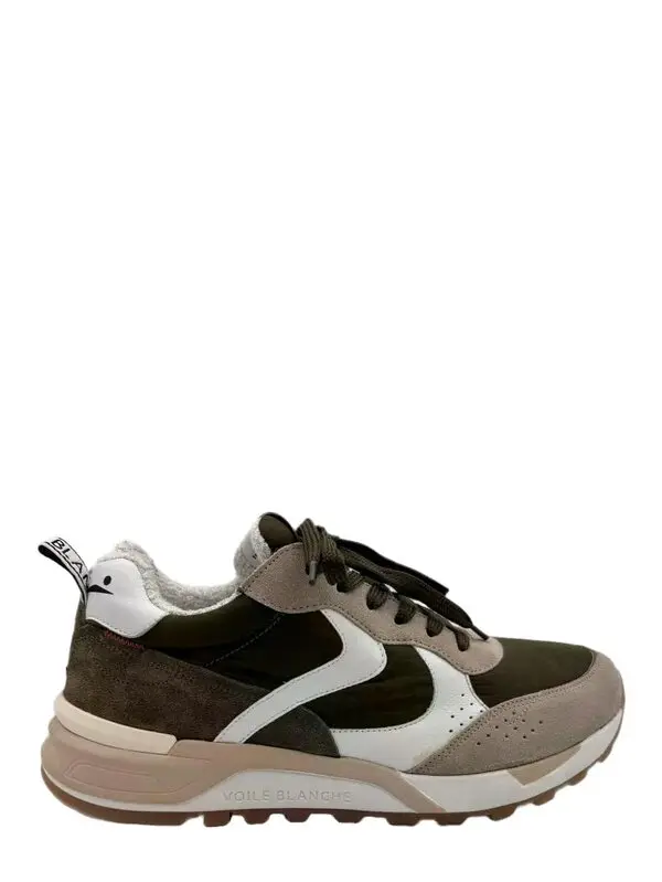 VOILE BLANCHE Panelled Suede Sneakers - Green