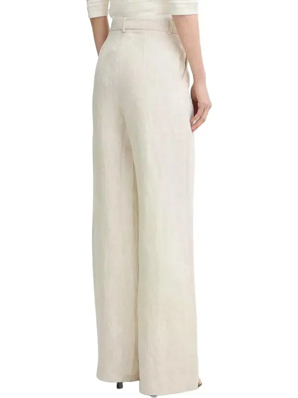 Luisa Spagnoli Herringbone-pattern Wide-leg Trousers - Neutrals