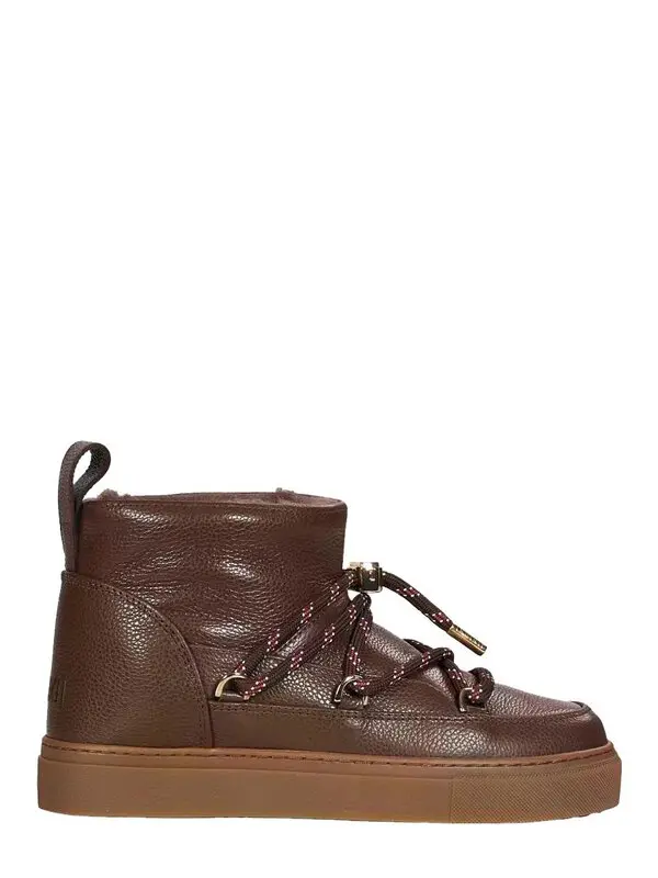 Inuikii Lace-up Leather Ankle Boots - Brown