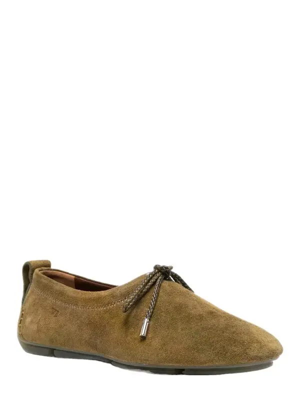 WALES BONNER Suede Lace-up Loafers - Brown
