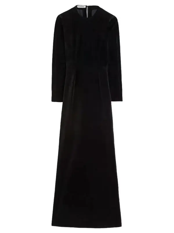 JIL SANDER Velvet Back-cut-out Dress - Black