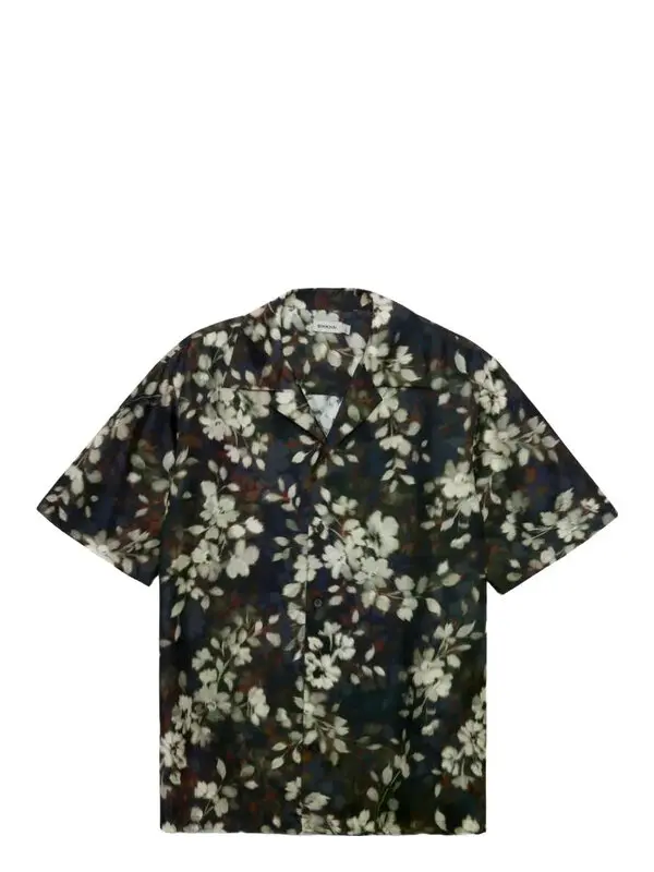 Simkhai Casper Floral-print Short-sleeve Shirt - Blue