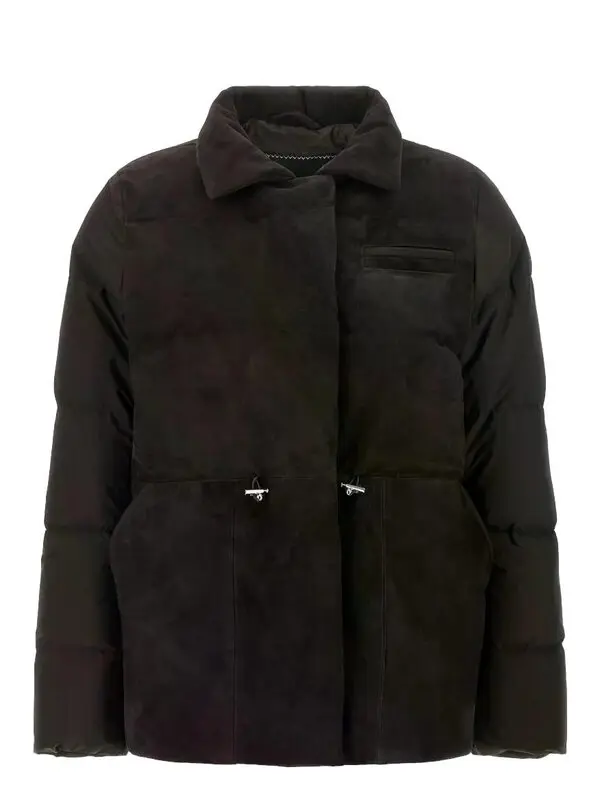 Kiton Quilted Down Jacket With Drawstring Waist - Brown