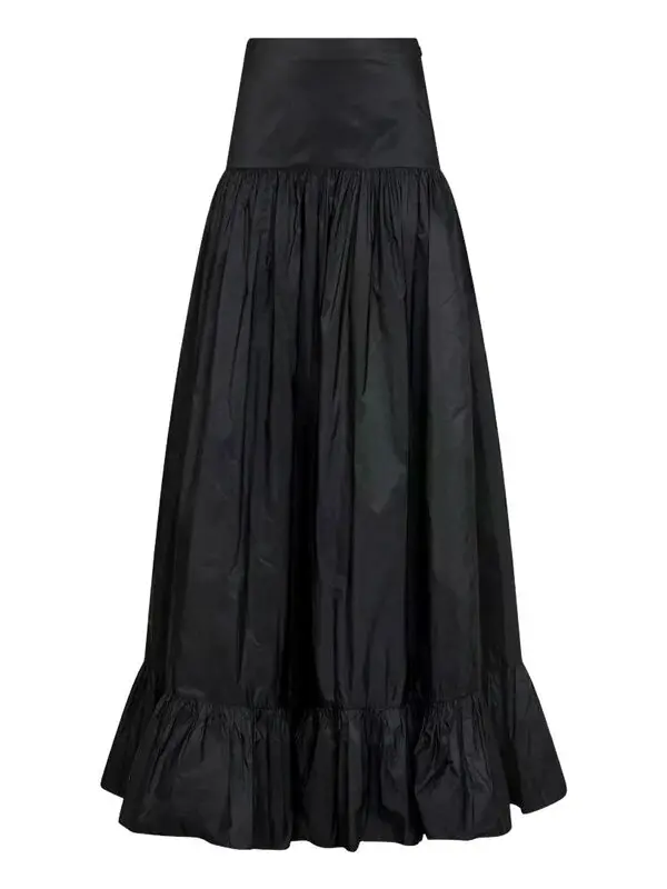 ALINA Gathered Maxi Skirt - Black