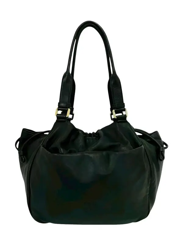 Loewe 2010-2026 Leather Anagram Shoulder Bag - Black