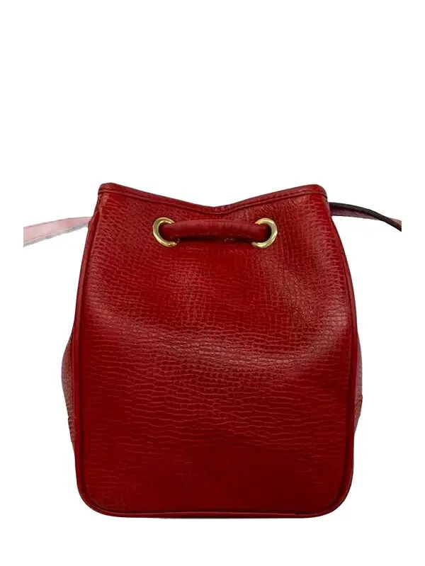 Dior 20th Century Leather Bucket Bag - Red