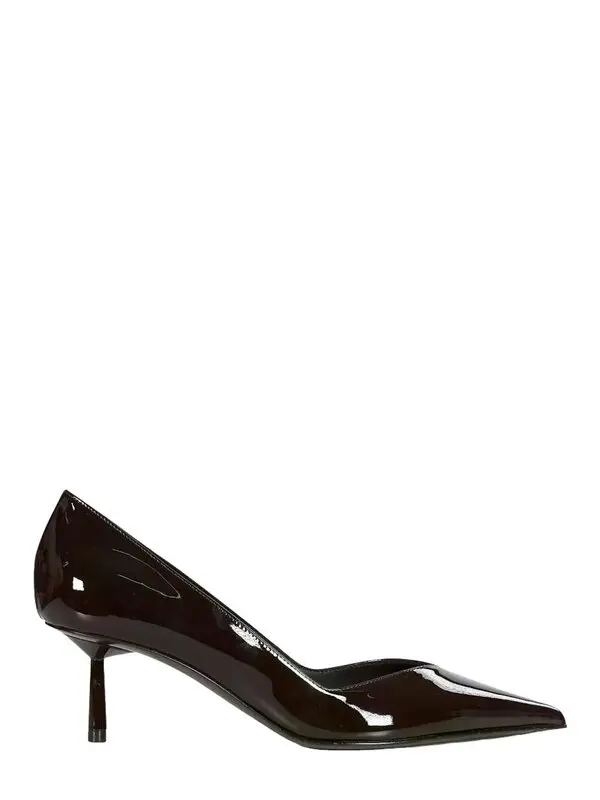 LE SILLA Patent Finish Pointed Toe Pumps - Brown