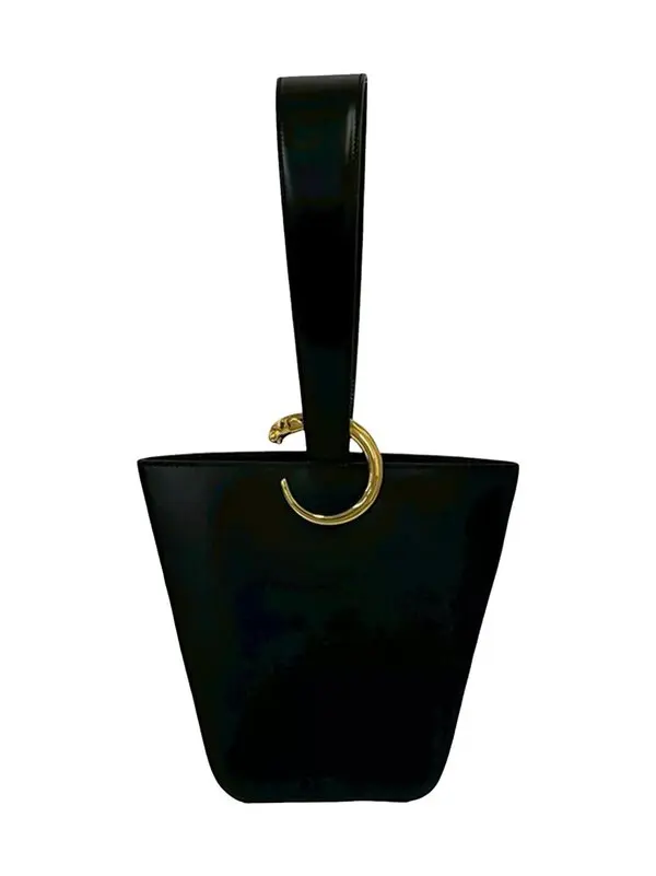 Cartier 1990-2000 Leather Panthere Handbag - Black