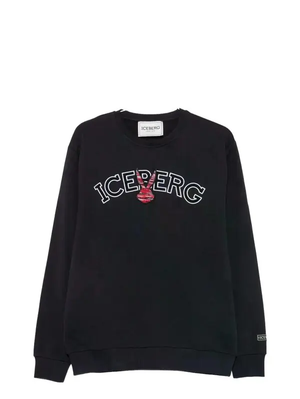 Iceberg Logo-embroidered Sweatshirt - Blue