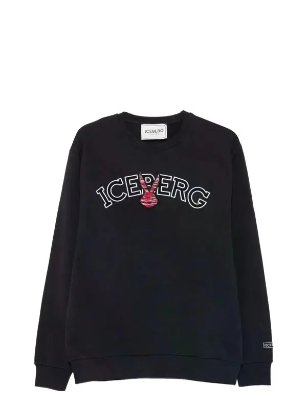 Iceberg Logo-embroidered Sweatshirt - Blue