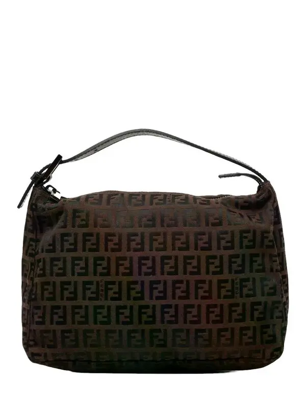 Fendi 2000-2010 Zucchino Canvas Handbag - Brown