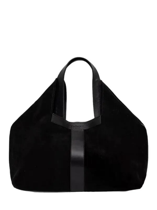 TWINSET Suede Shopping Bag - Black