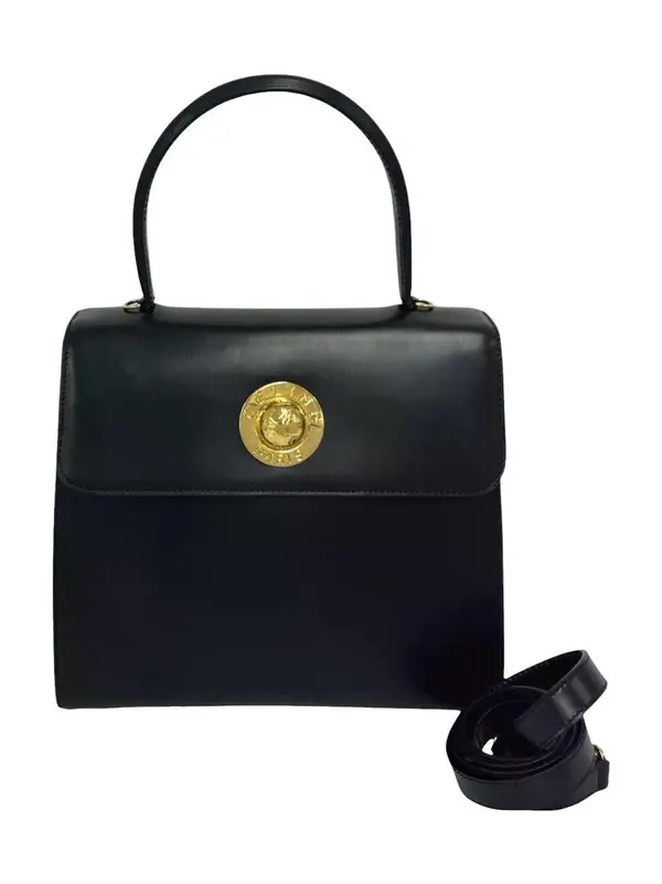 Celine 2014 Leather Top Handle Bag Satchel - Black