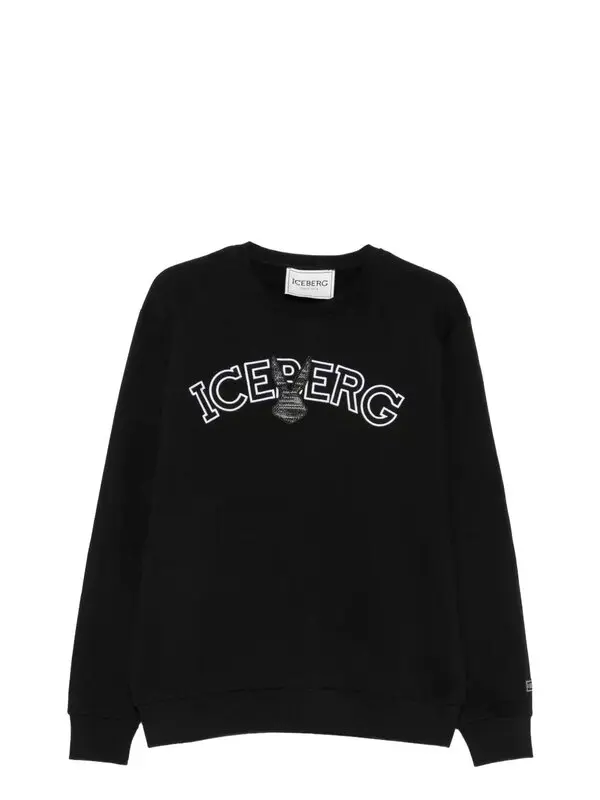 Iceberg Logo-embroidered Sweatshirt - Black