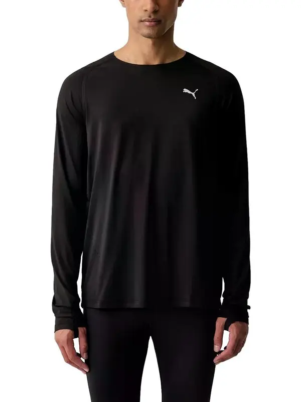 PUMA Cloudspun Ultra Soft Long-sleeve Performance T-shirt - Black