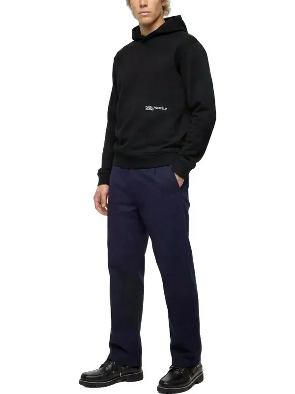 Karl Lagerfeld Logo Print Hoodie - Black