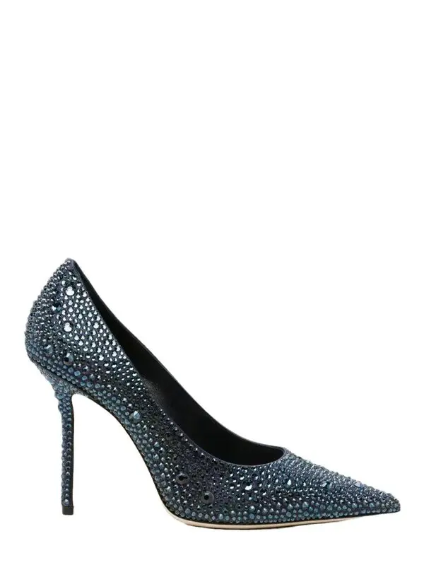 JIMMY CHOO Love Crystal-embellished Pumps - Blue