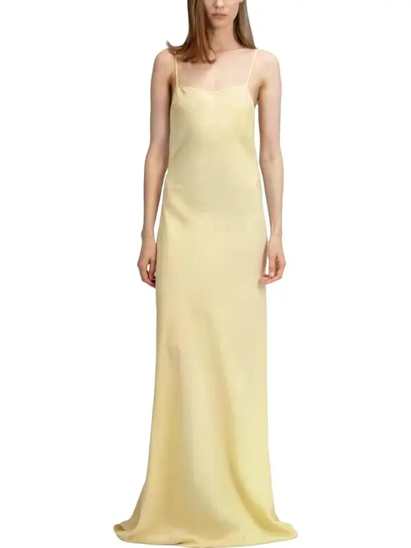 THE ARKOW Laura Crepe Open-back Maxi Dress - Yellow
