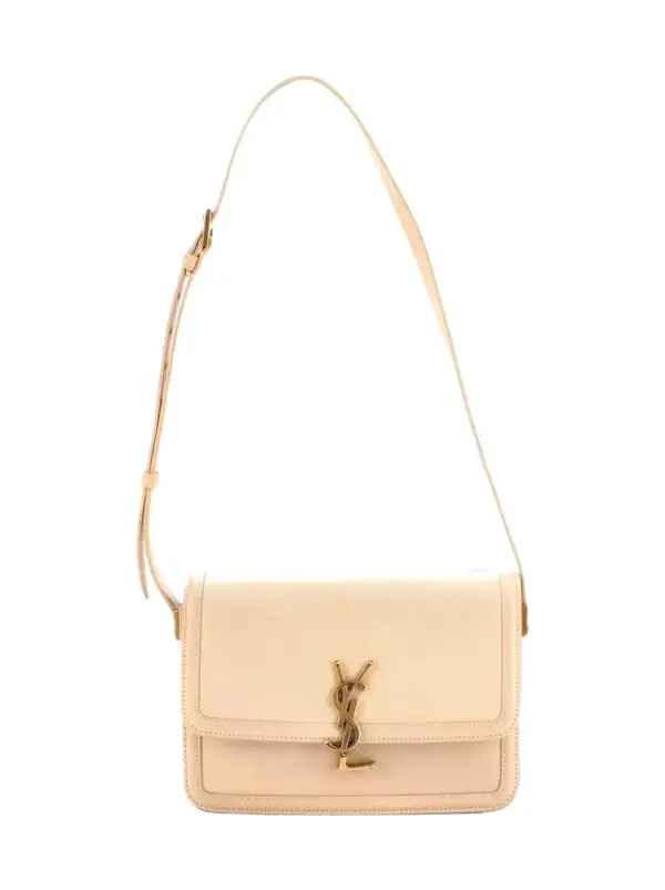 Saint Laurent Solferino Bag Leather Medium Shoulder Bag - Neutrals