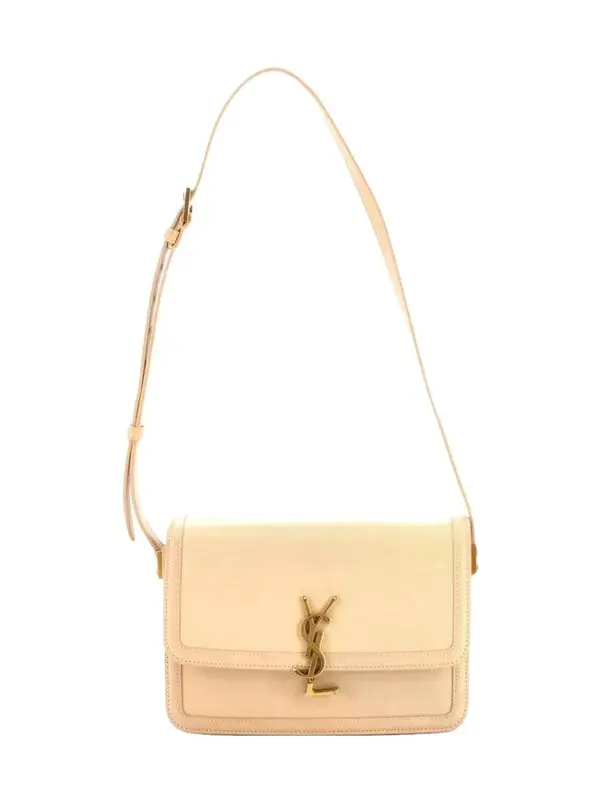 Saint Laurent Solferino Leather Shoulder Bag - Neutrals