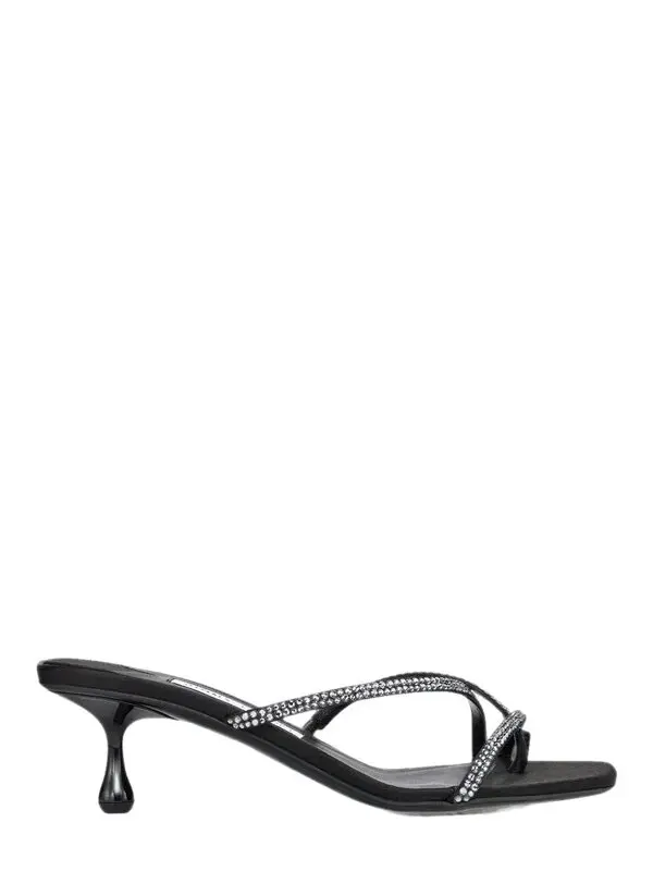 JIMMY CHOO Etana 50 Embellished Sandals - Black