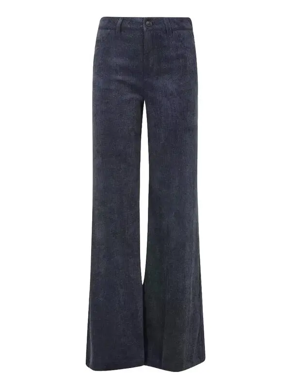 ERMANNO FIRENZE Glitter-detail Corduroy Flared Trousers - Blue