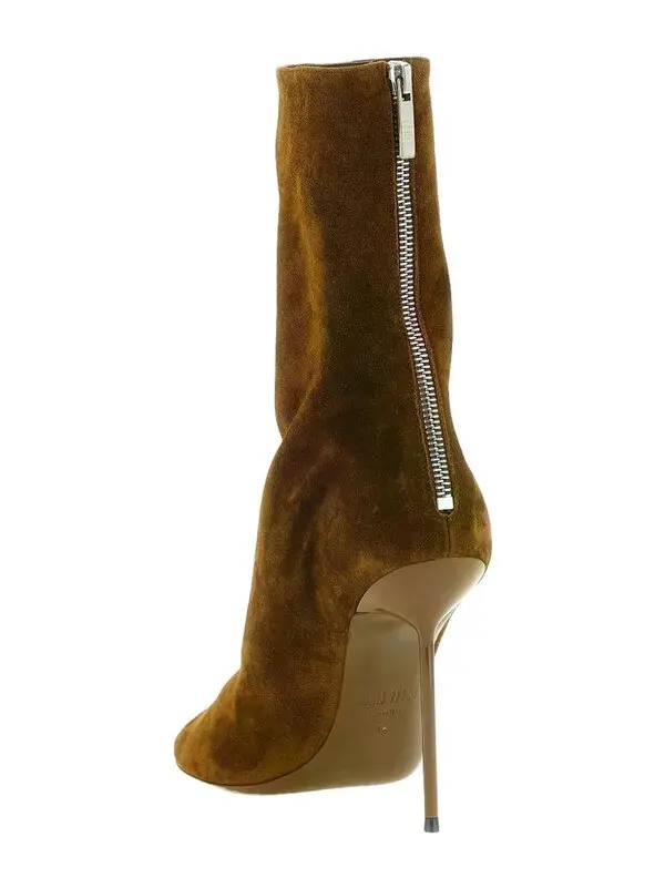 Paris Texas Suede Ankle Boots - Brown